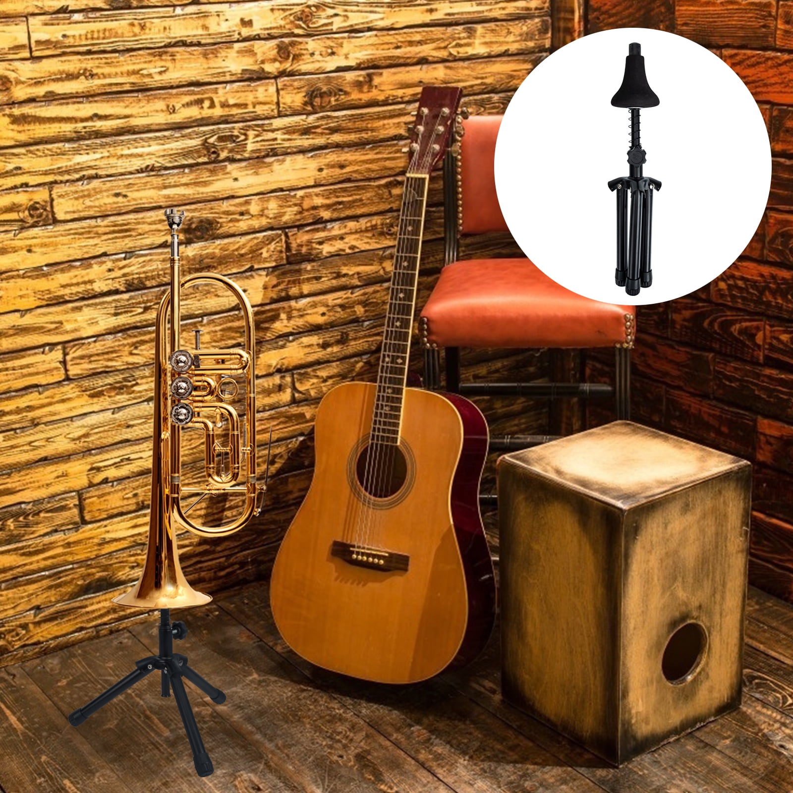 FRCOLOR Stable Trumpet Display Rack Foldable Iron Holder with Sponge ...