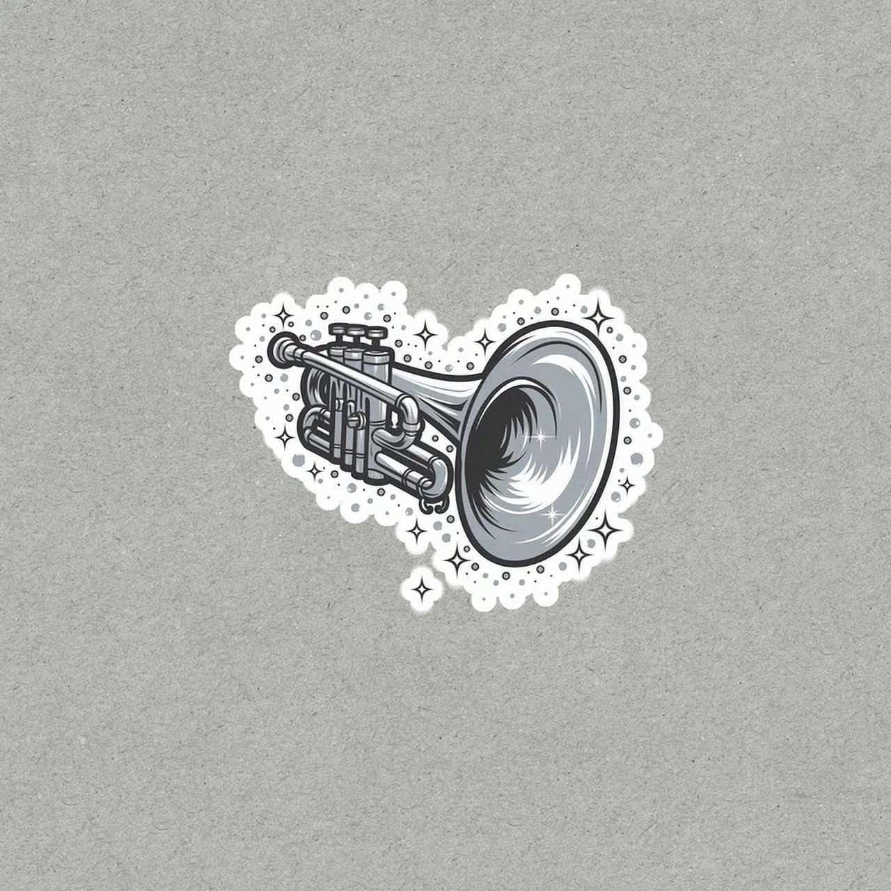 Trumpet Instrument Vinyl Sticker - Musical Decal For Musiciansphone ...