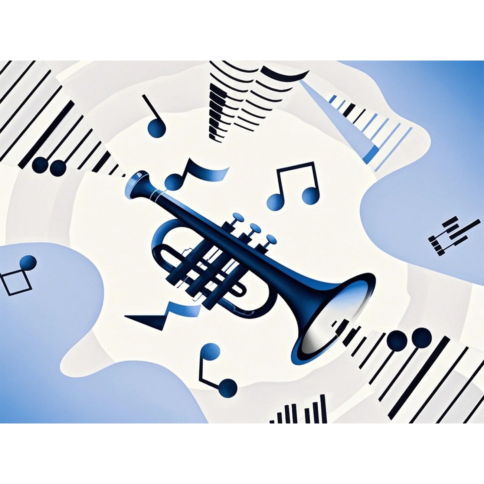 Trumpet with Music Notes Diamond Art 5D Diamond Painting DIY Kits Full ...
