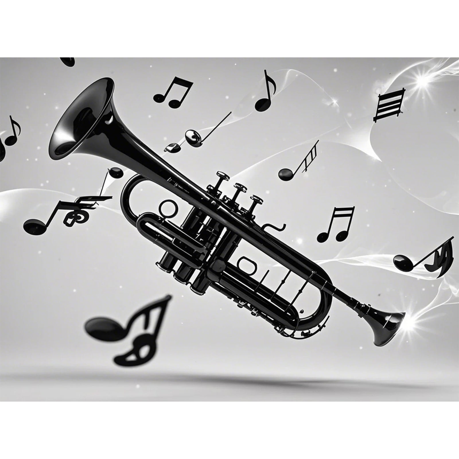 Trumpet with Music Notes Diamond Painting DIY Kits 5D Diamond Art Full ...