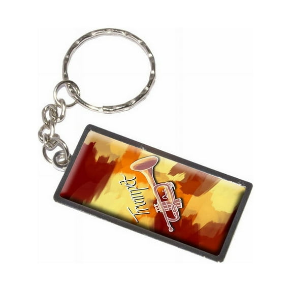 Trumpet Musical Instrument Music Brass Red And Yellow Keychain Key ...