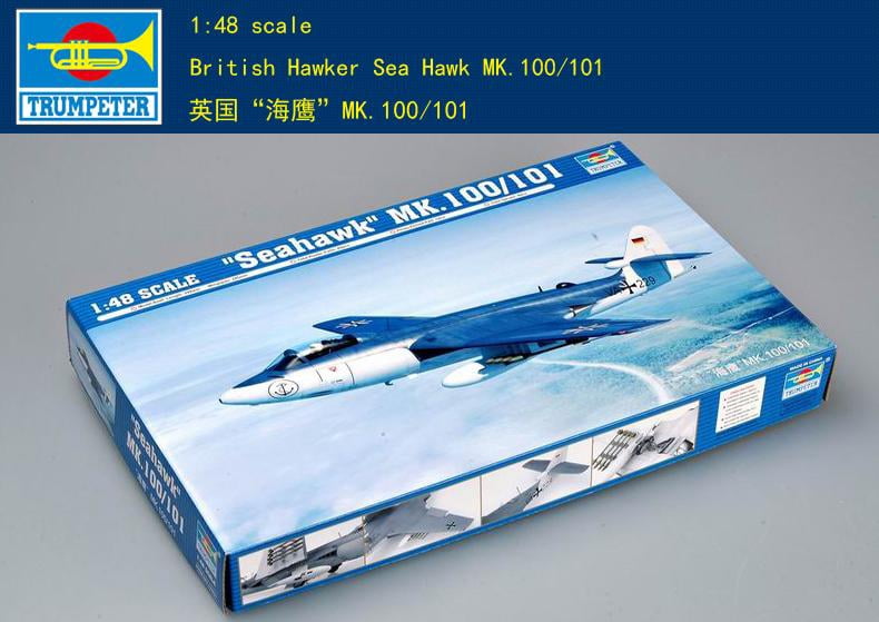 Trumpeter 02827 1/48 Scale Hawker Sea Hawk Mk.100/101 Plastic model ...