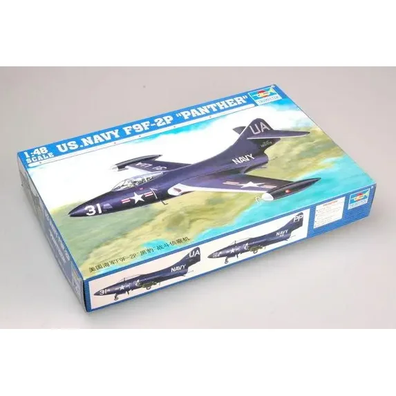 Trumpeter 02833 1/48 Scale U.S. Navy F9F-2P Panther Plastic Model Kit ...