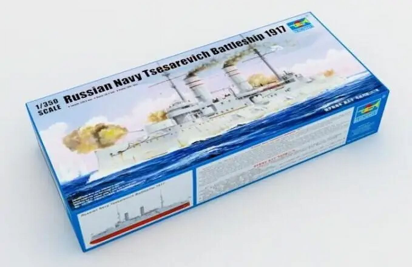Trumpeter 05337 1/350 Russian Navy Tsesarevich Battleship 1917 Assemble Plastic Model Kit ...