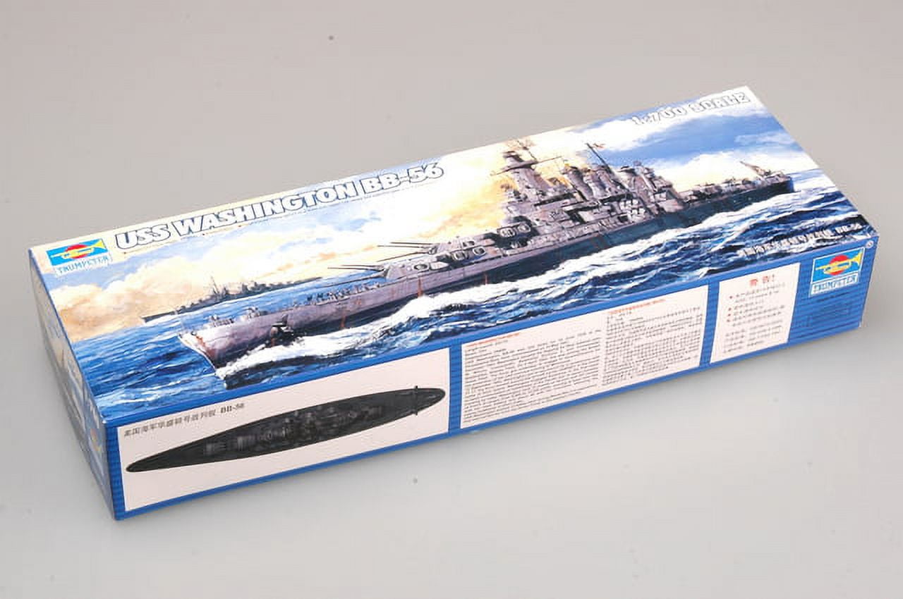 Trumpeter 05735 Battleship USS Washington BB-56 1/700 Scale Model Kit ...