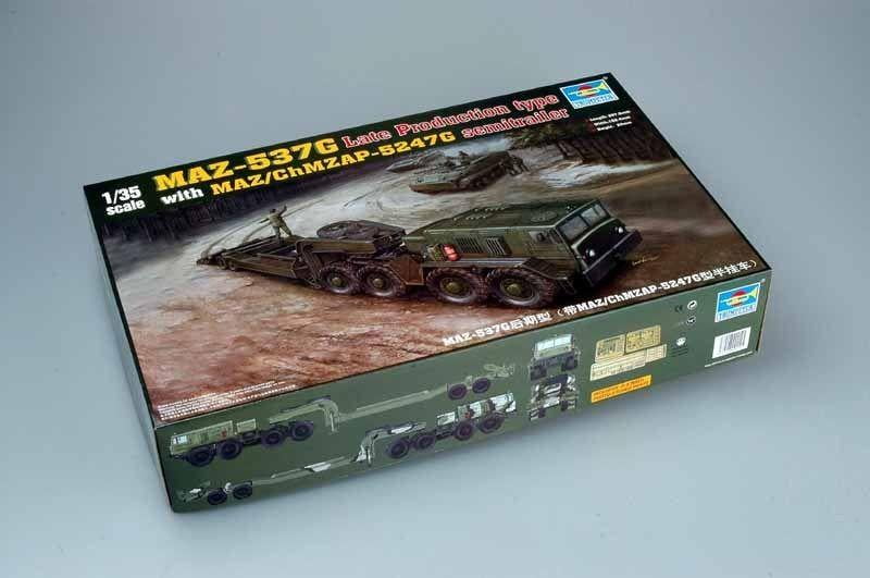 Trumpeter 1/35 00212 MAZ-537G Late with Semi-Trailer - Walmart.com
