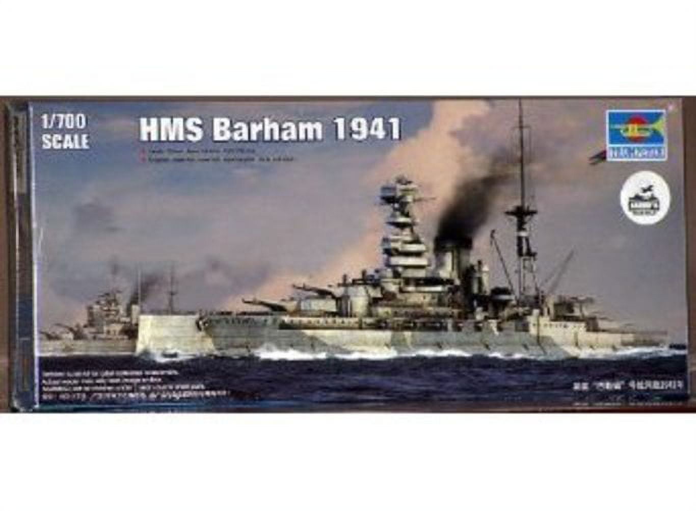 Trumpeter 5798 British Battleship Barham 1941 1/700 Scale Plastic Model ...