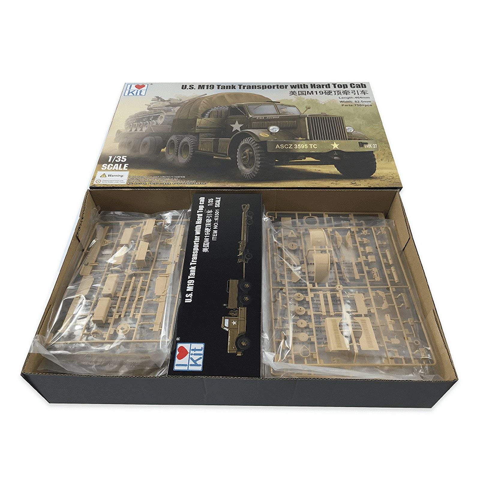 Trumpeter 63501 1:35 American M19 Hardtop Tractor Plastic Car Model ...