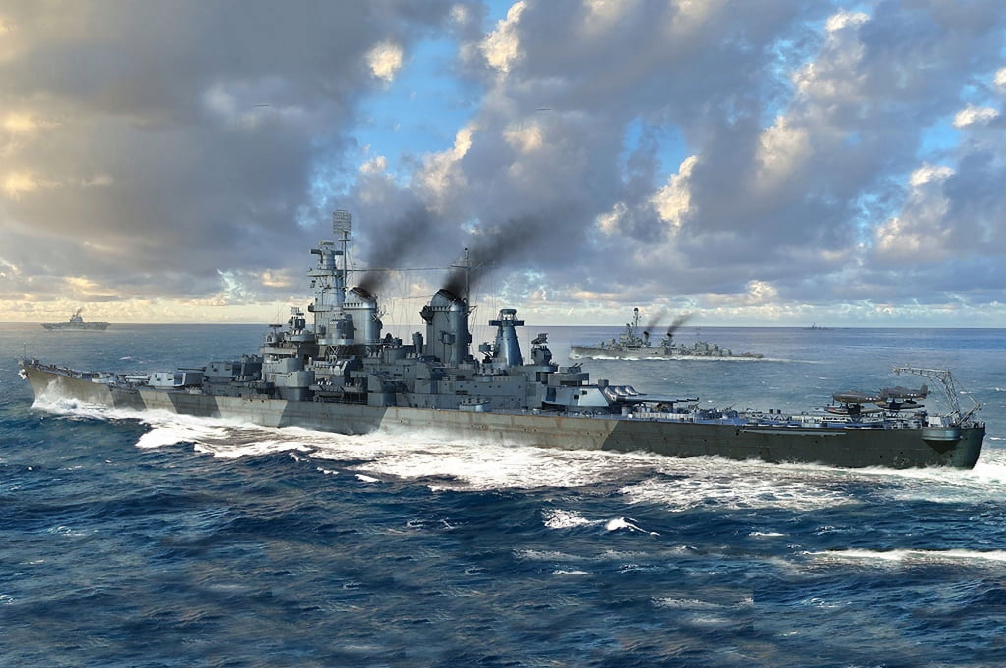 Trumpeter 6749 US Battleship Iowa 1/700 Scale Plastic Model Kit ...