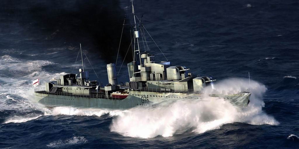 Trumpeter HMS Eskimo WWII British Tribal Class Destroyer Ship Model Kit ...