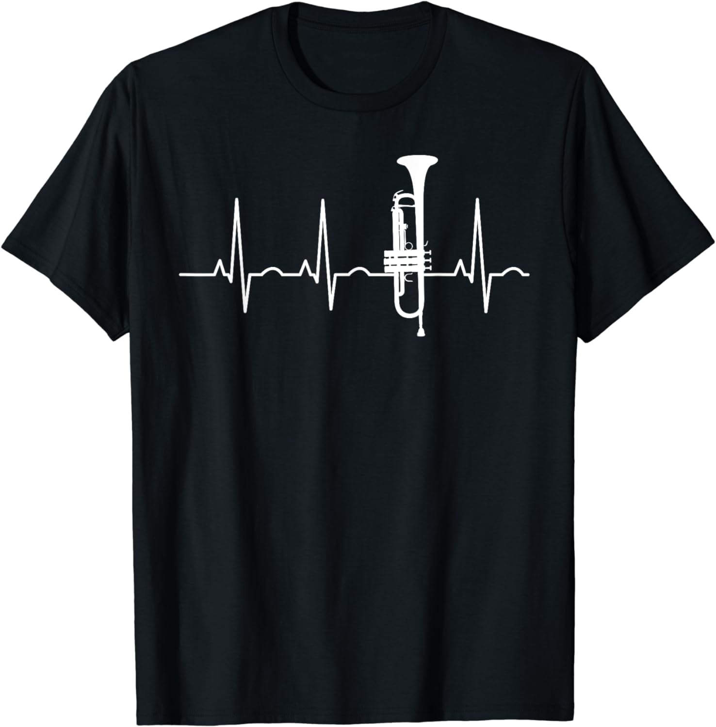 Trumpeter Heartbeat Trumpet Player Music Jazz Cotton T-Shirt - Walmart.com