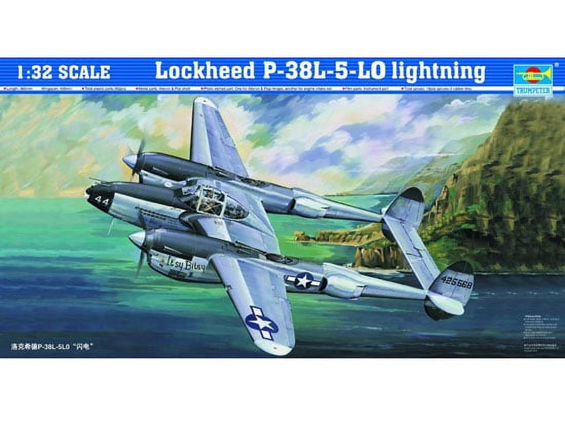 Trumpeter Lockheed P-38L-5-LO Lightning Model, 1:32 Scale, 362 Parts ...