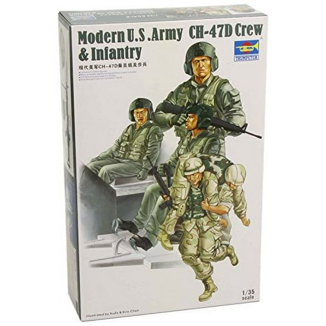 Trumpeter Trumpeter 1/35 US Army CH47D Helicopter Crew 2003 Figure Set ...