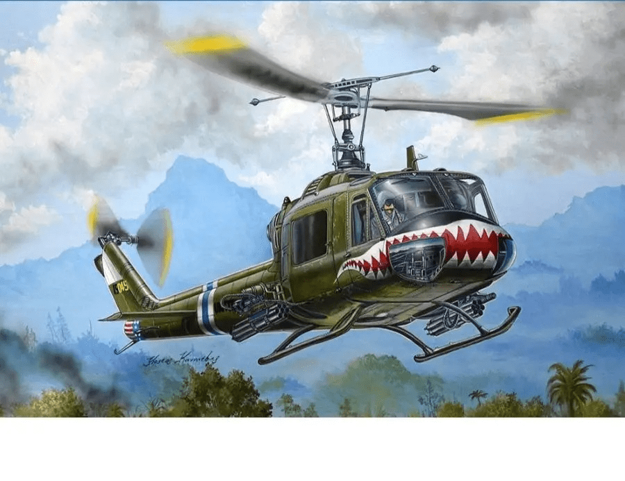 Trumpeter UH-1B Huey -Gunship Military Assembly Model Kit 05112 1/35 ...