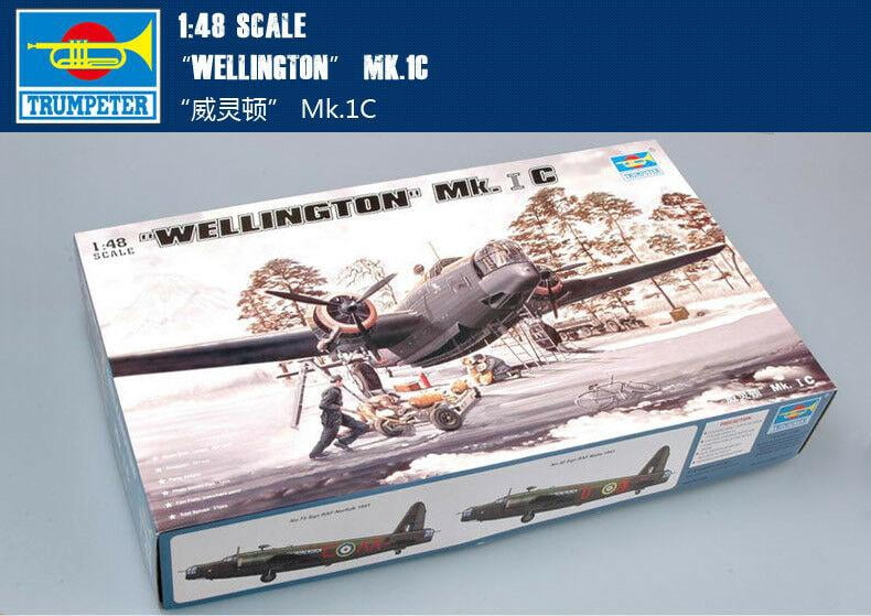Trumpeter plane kit 02808 1:48 scale WELLINGTON MK.1C aircraft ...