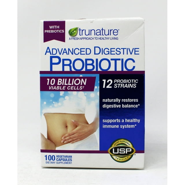Trunature Advanced Digestive Probiotic, 100 Capsules - Walmart.com