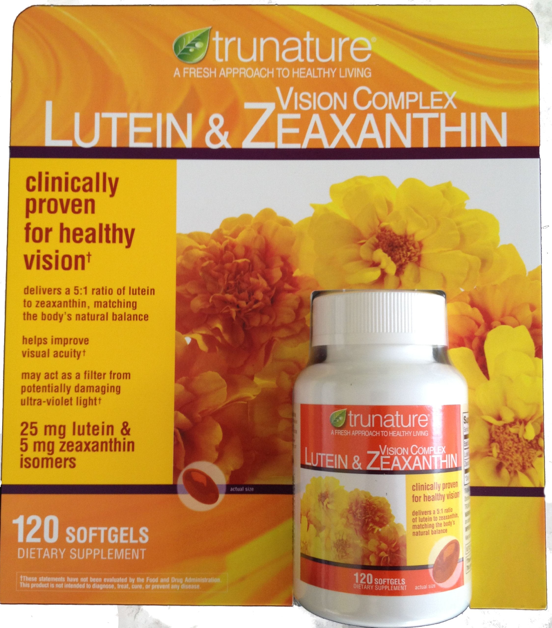 Trunature Lutein and Zeaxanthin Softgels, 120 Count - Walmart.com
