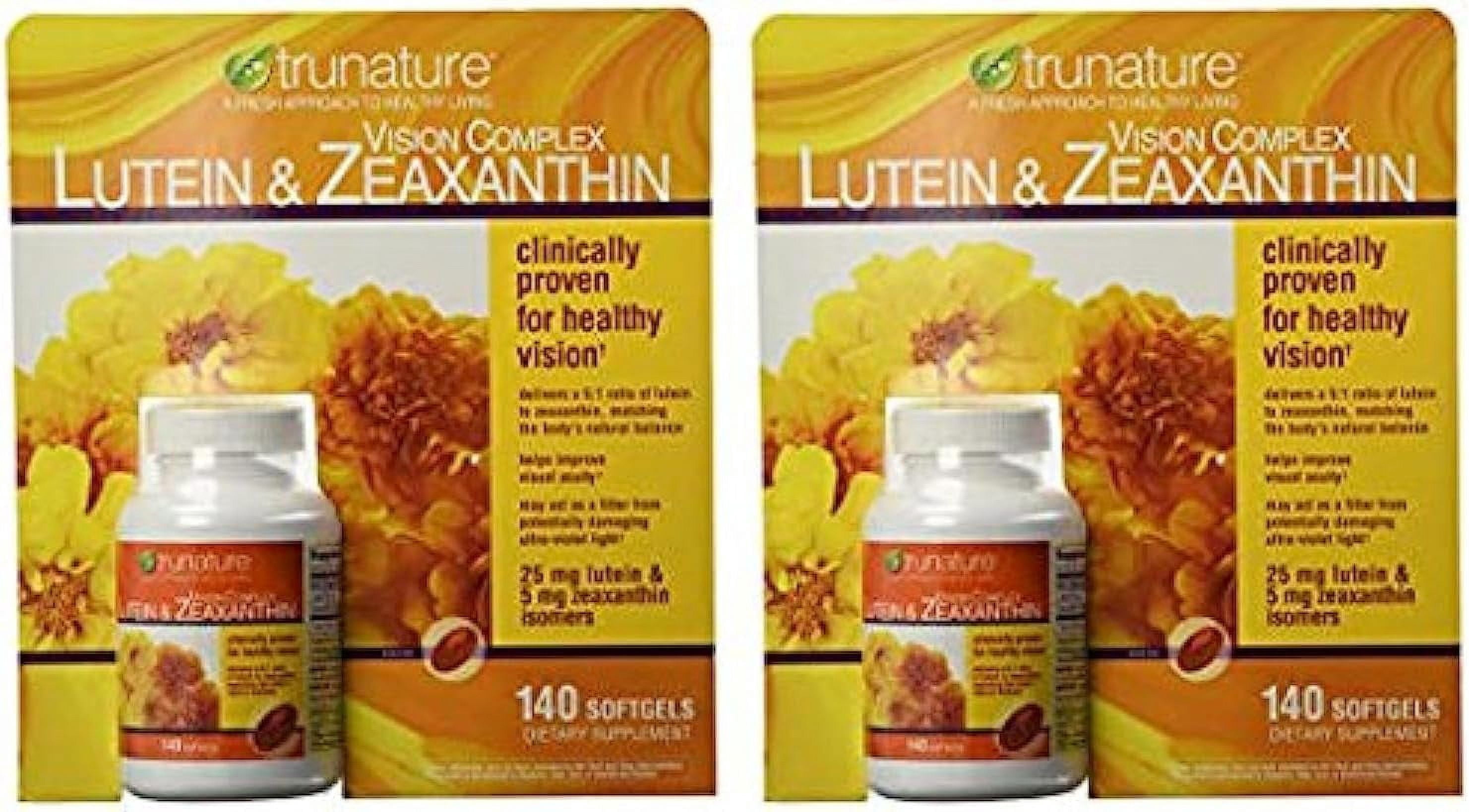 Trunature Vision Complex Lutein and Zeaxanthin Supplement, 140 Count (2 ...