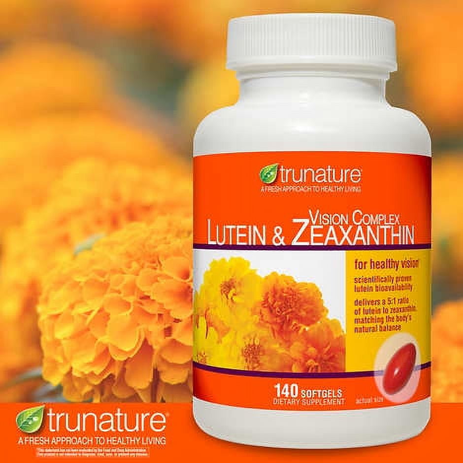 Trunature Vision Softgels Complex Lutein and Zeaxanthin Supplement, 140 Count - Walmart.com