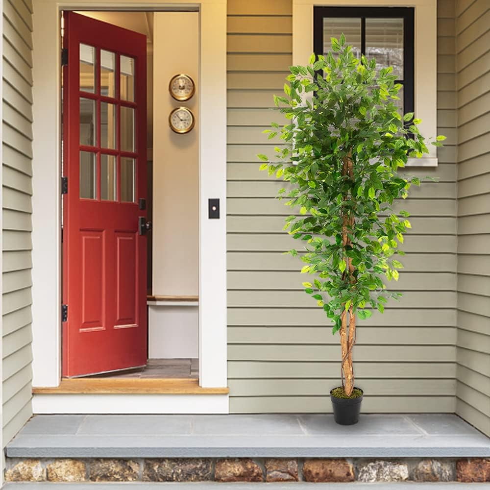 Truncated Banyan 6 Feet Fake Tree for Indoor Outdoor Modern Decoration ...