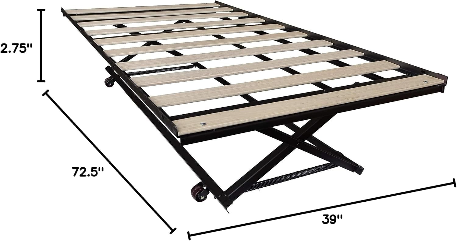 Trundle with Metal Frame and Wood Slat System - Walmart.com