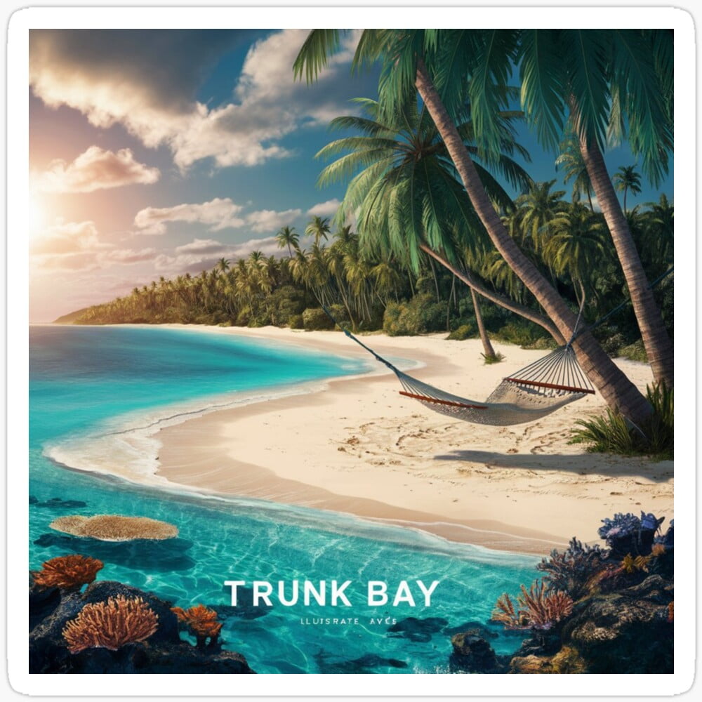 Trunk Bay Sticker Phone Decal Water Bottle Stickers Car Decals, Laptop ...