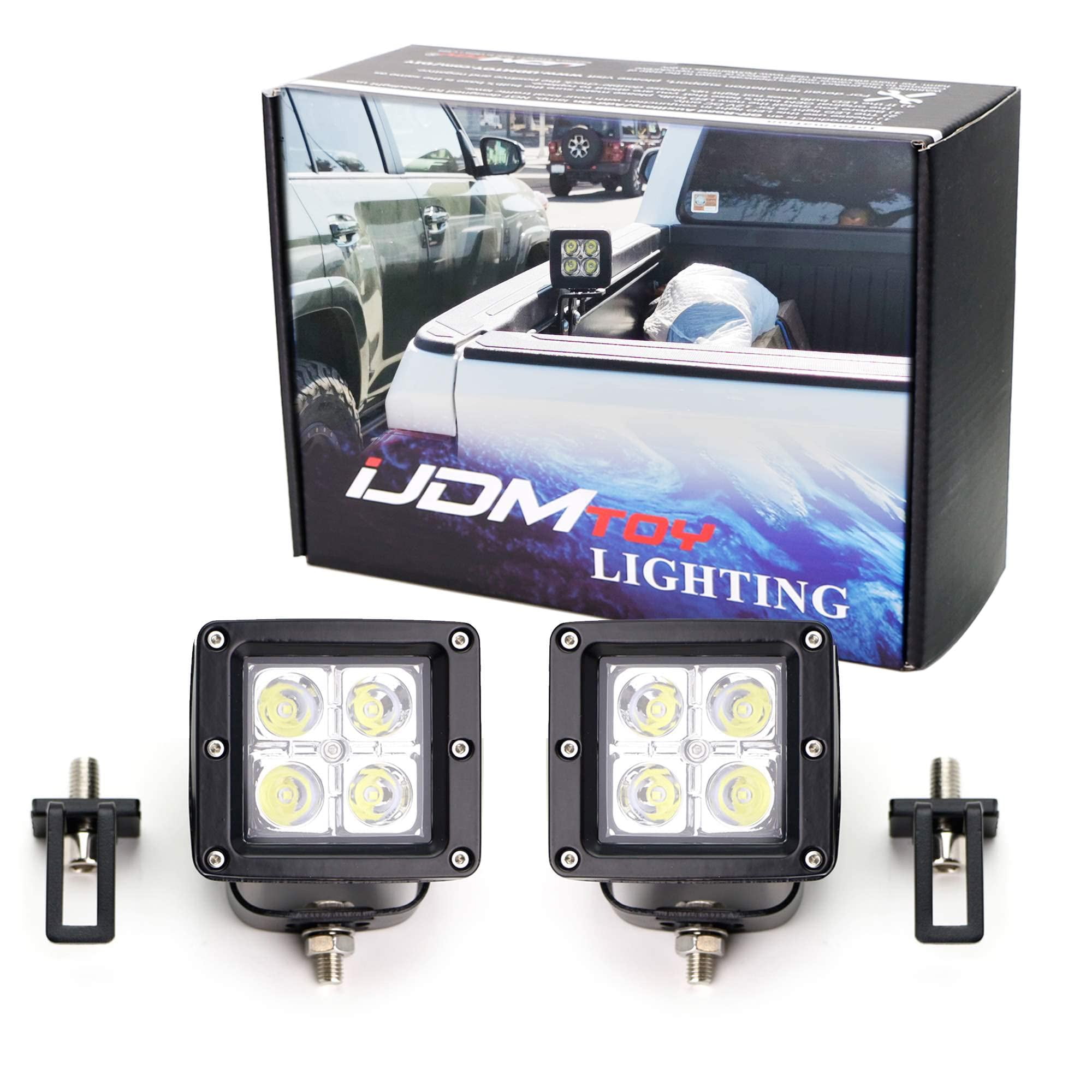 Trunk Bed Rail Mount 20W LED Pod Light Kit For Toyota Tundra Tacoma ...