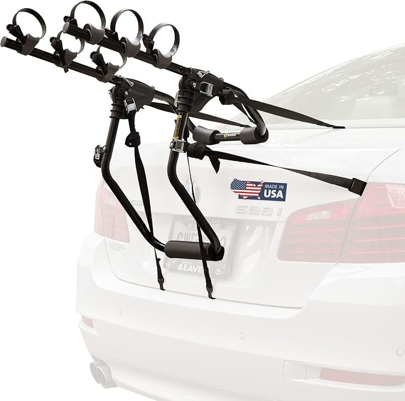 Trunk Bike Rack – No-Hitch Bicycle Carrier for Car, Sedan, Hatchback ...