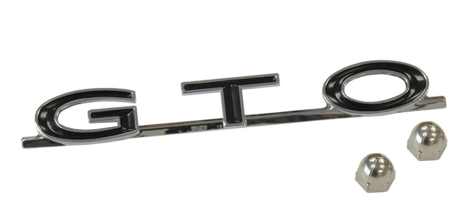 Trunk Lid "GTO" Emblem Emblems With Black Center 1964-1969 Pontiac GTO ...