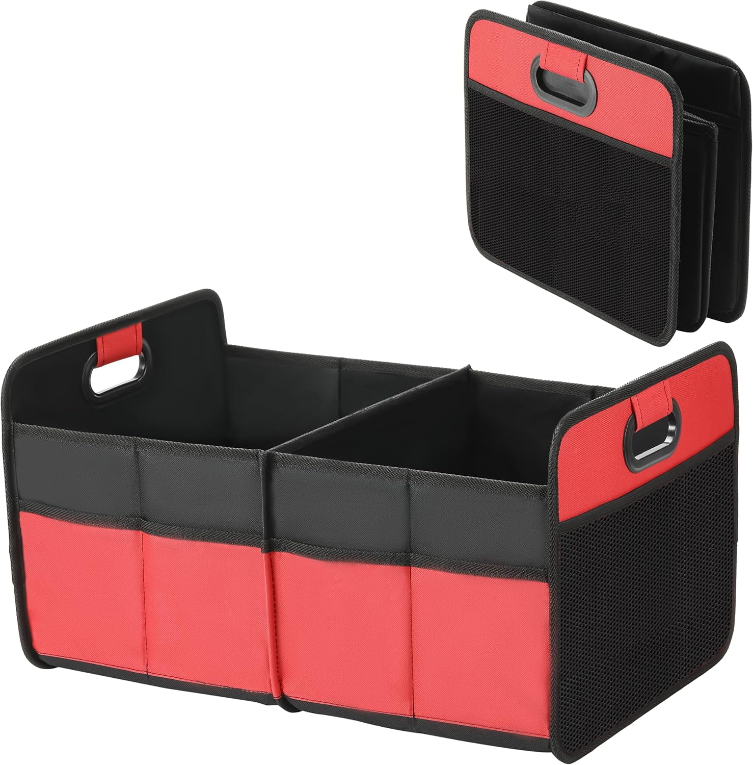 Trunk Organizer for Car/SUV/Truck, Collapsible 2 Compartment Automotive ...