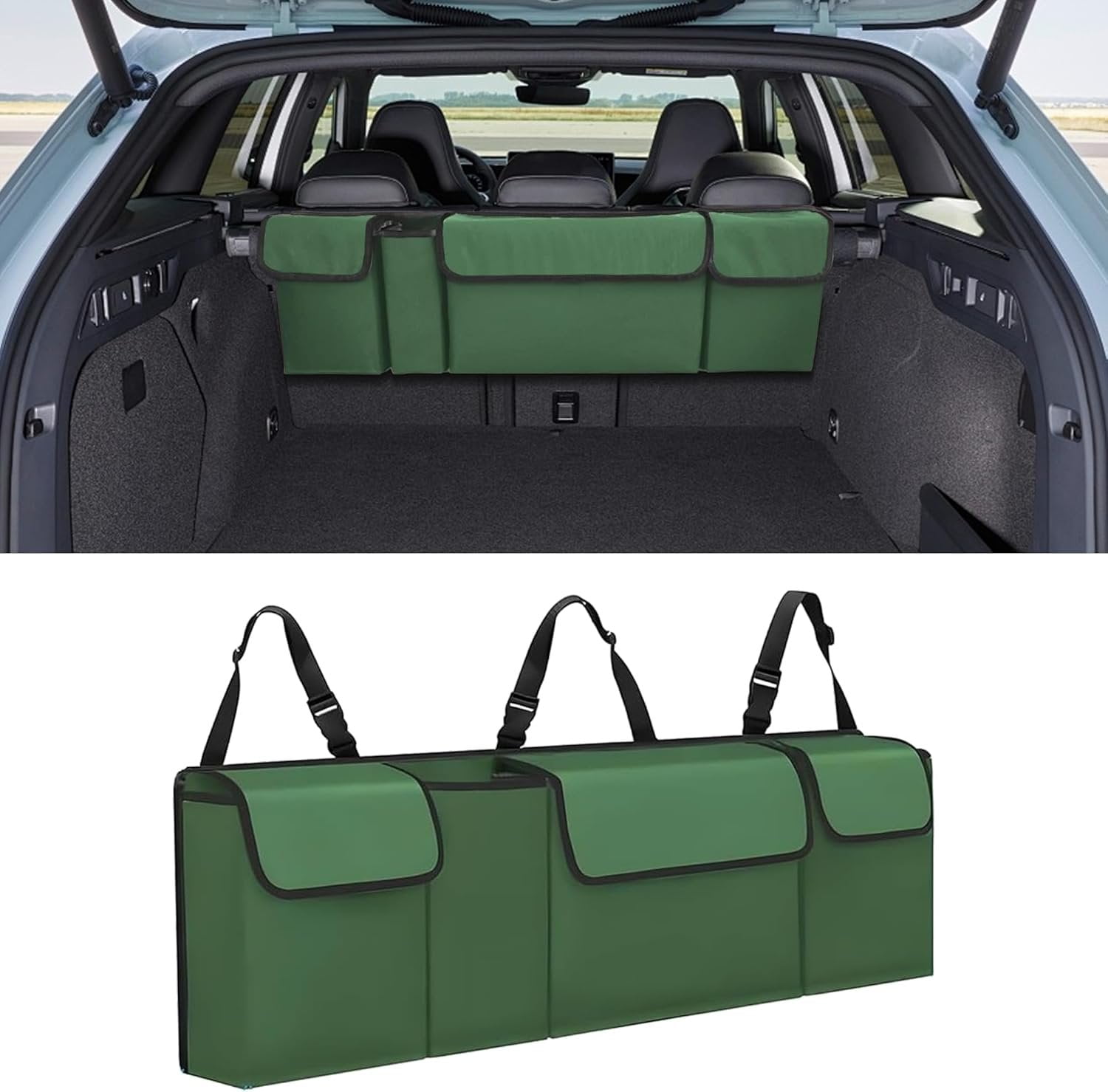 Trunk Organizer, Collapsible Cargo Bag with 4 Pockets,Backseat Large ...