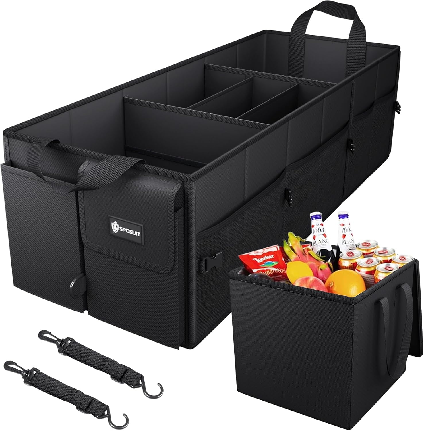 Trunk Organizer for Car - 70L Collapsible Car Storage with 11 Pockets ...