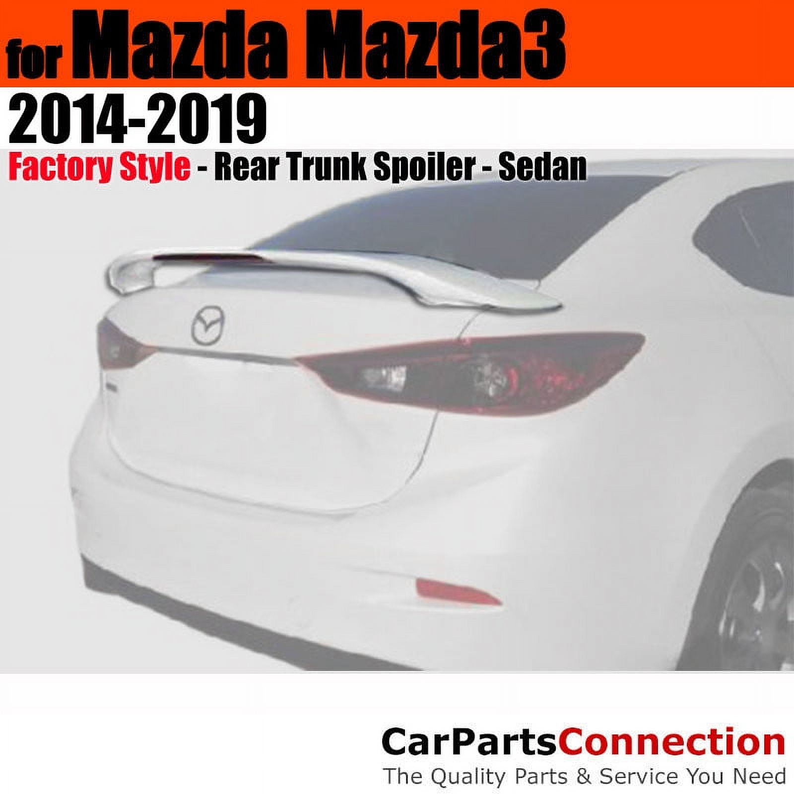 Trunk Spoiler Compatible With 2014 2015 2016 2017 2018 Mazda Mazda 3 ...
