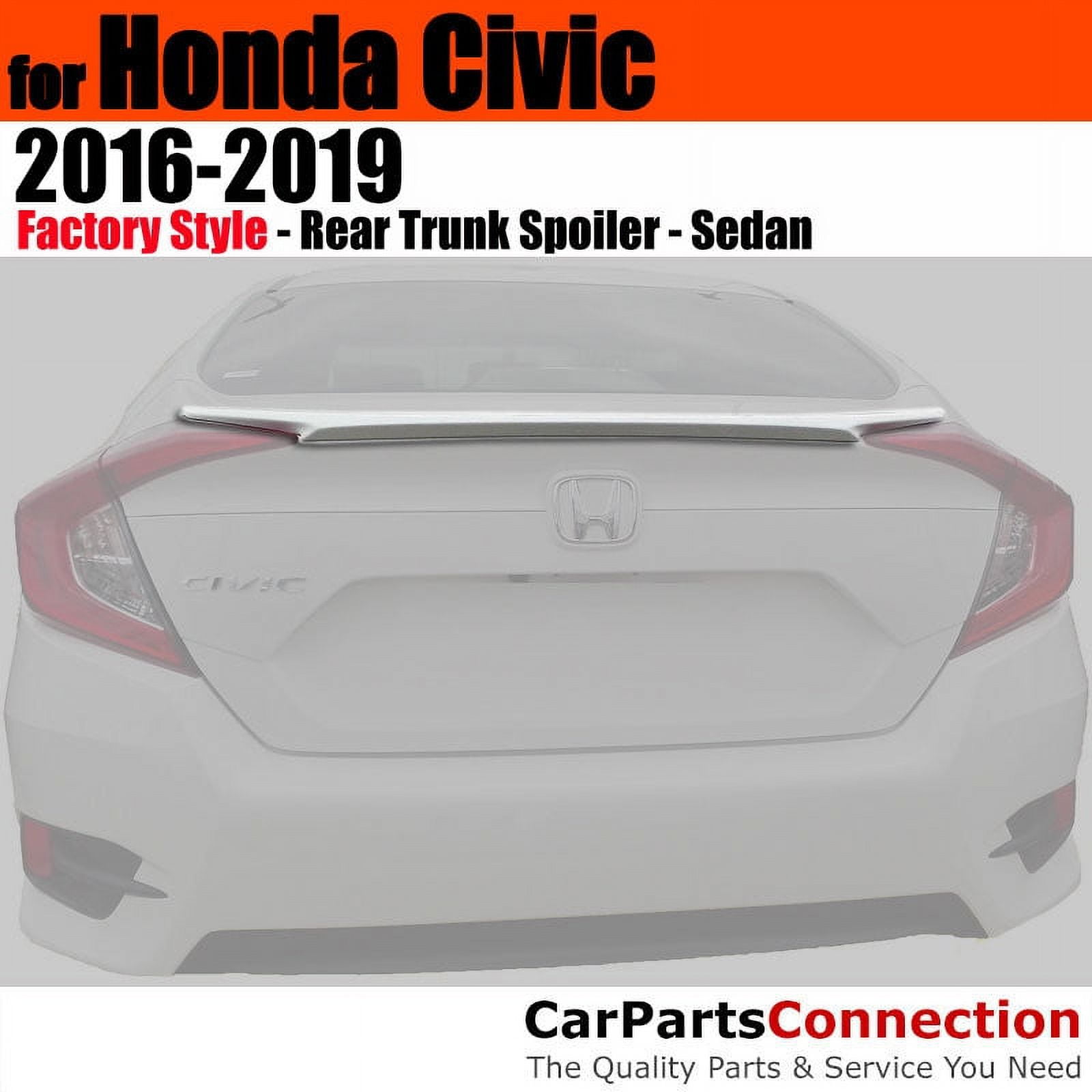 Trunk Spoiler Compatible With 2016 2017 2018 2019 2020 2021 Honda Civic ...