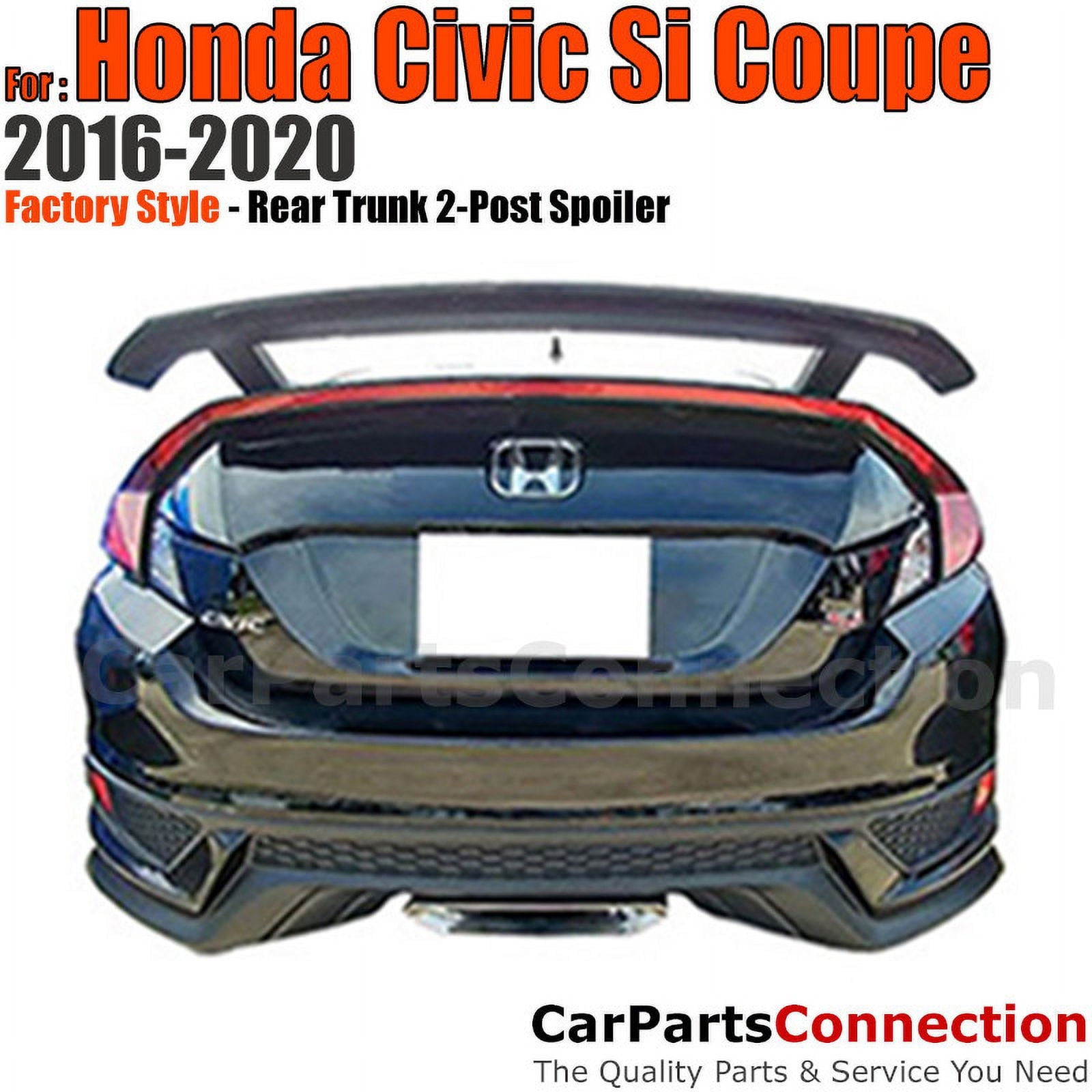 Trunk Spoiler Compatible With 2016 2017 2018 2019 2020 Honda Civic Si ...