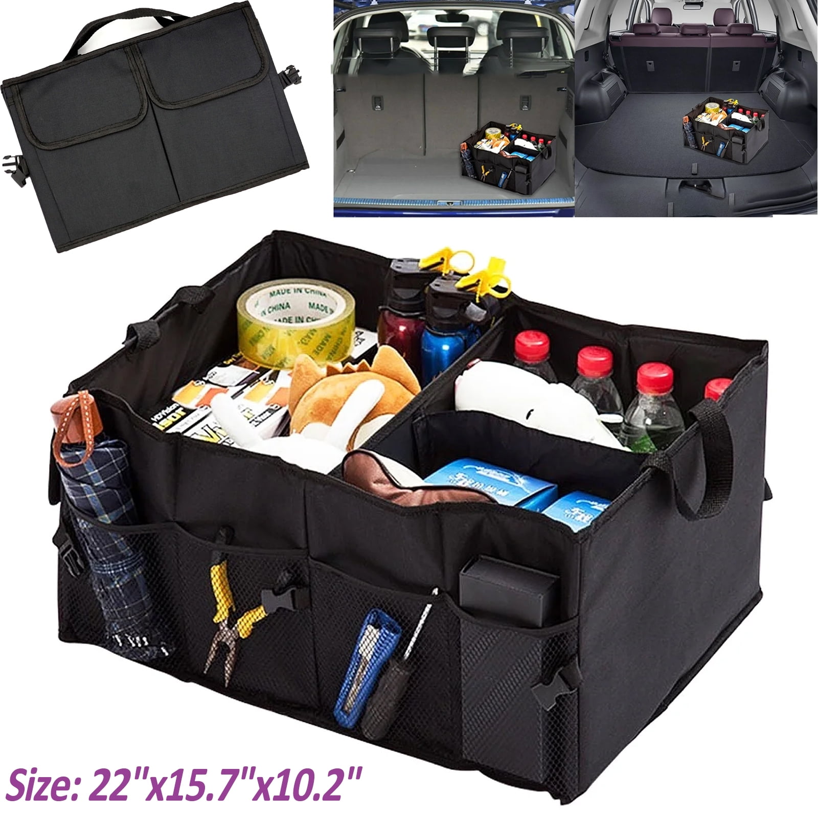 Trunk Storage Organizer Large Capacity , Slip and Water Resistant ...