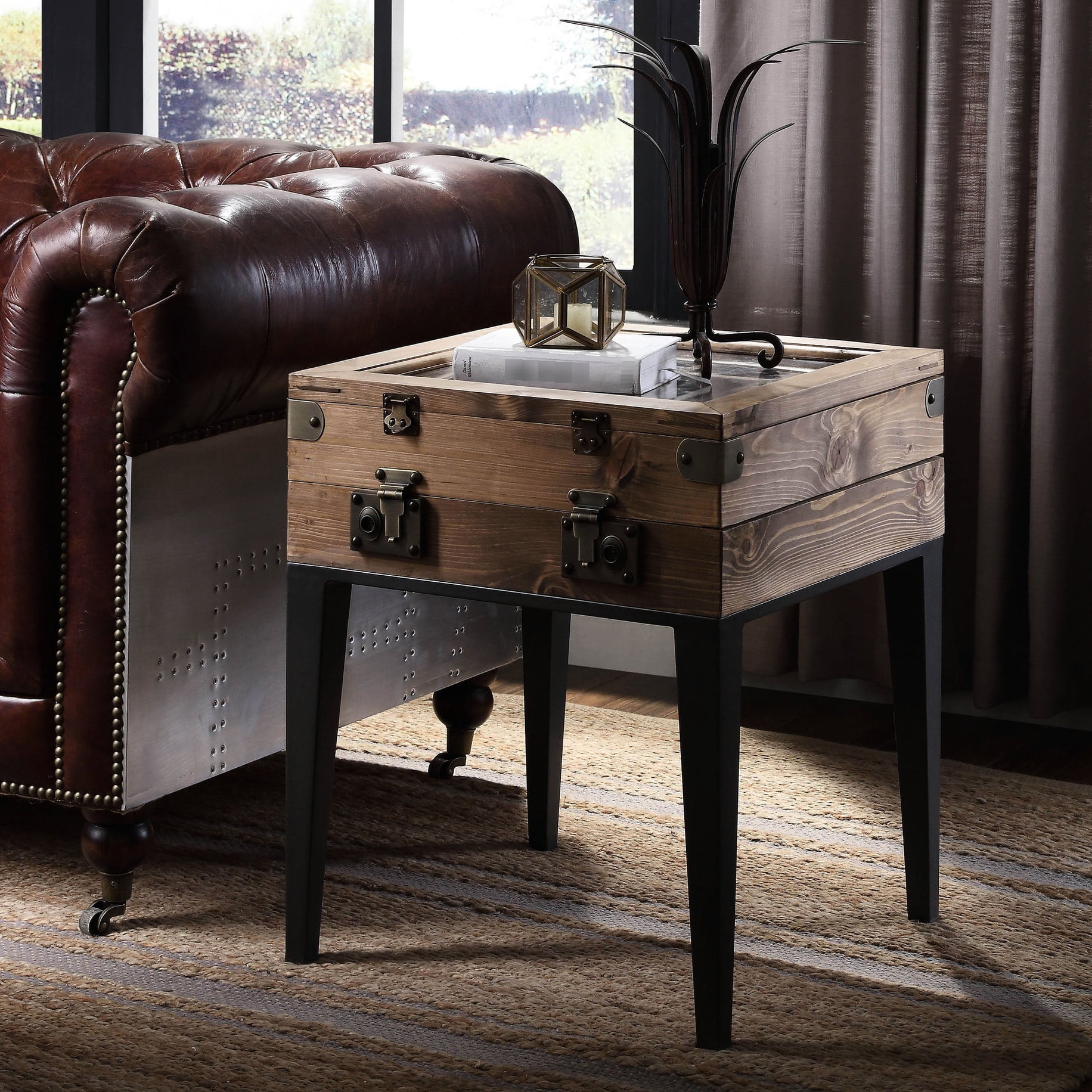 Trunk - Style Metal Clasps and Tapered Legs - Adds Sophistication in ...