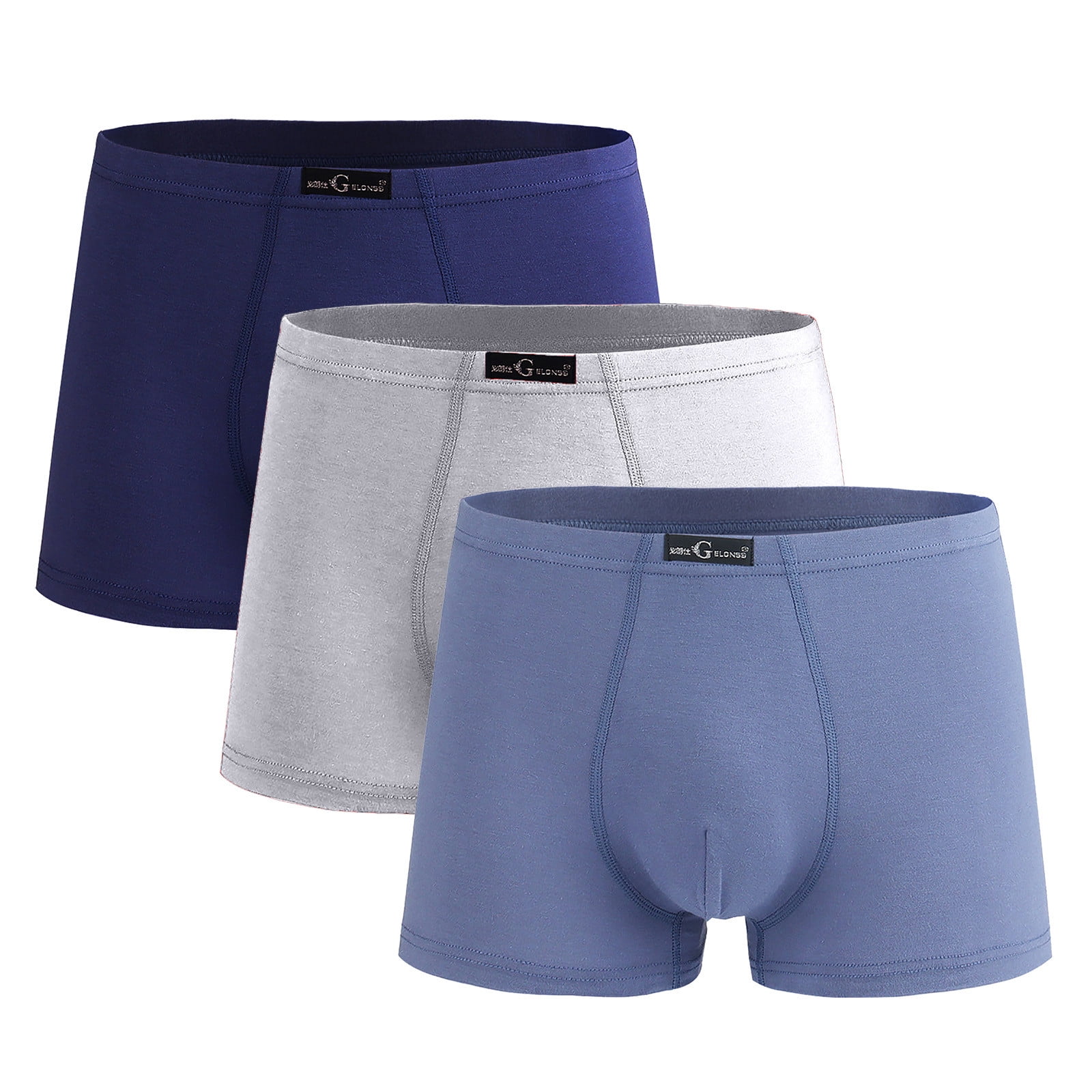 Trunk Underwear Men Mens Black Boxer Briefs Boxer Briefs for Men Cotton ...