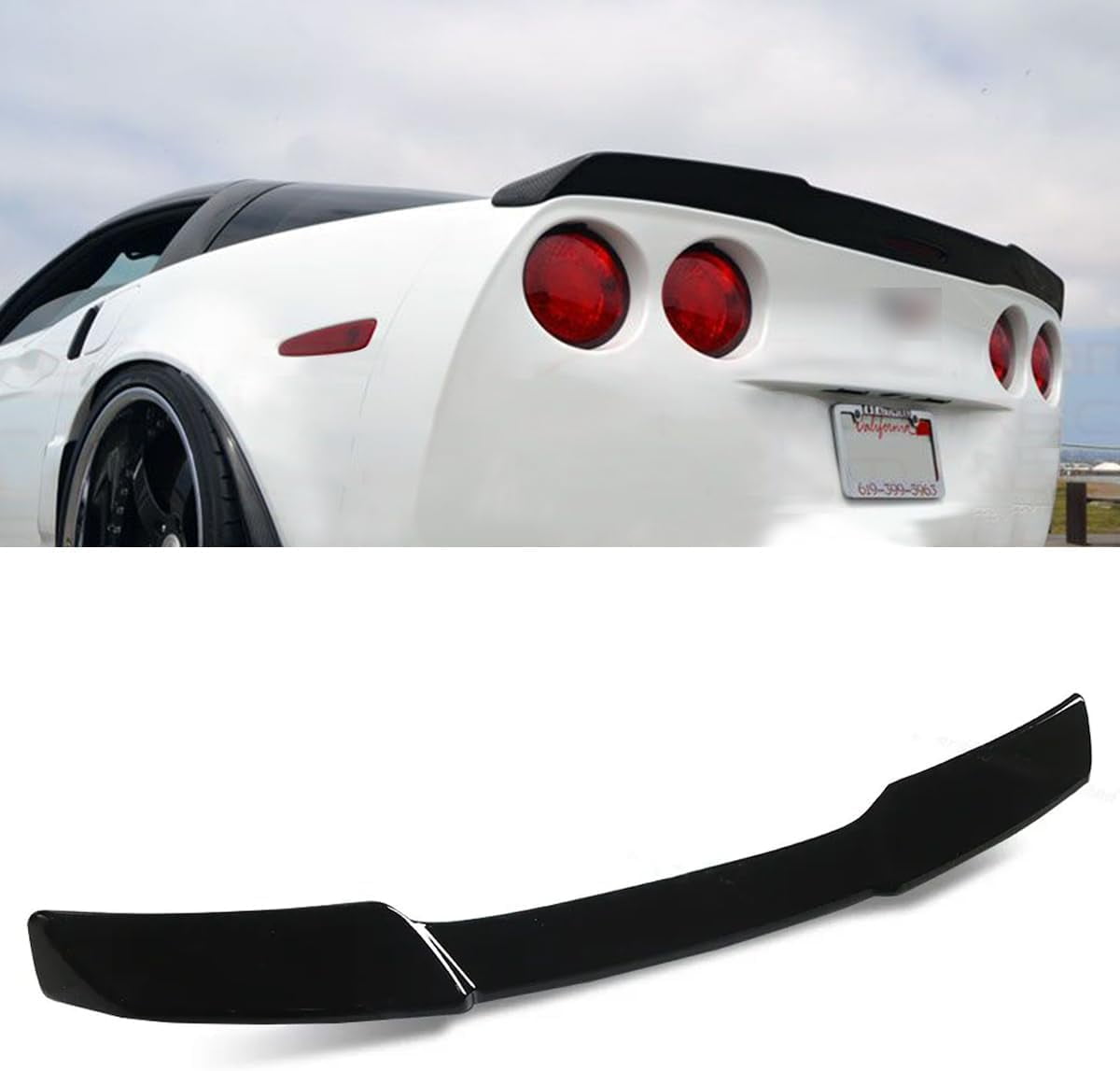 Trunk Wing Spoiler Painting Fit for 2005-2013 Corvette C6 ZR1 H Style ...