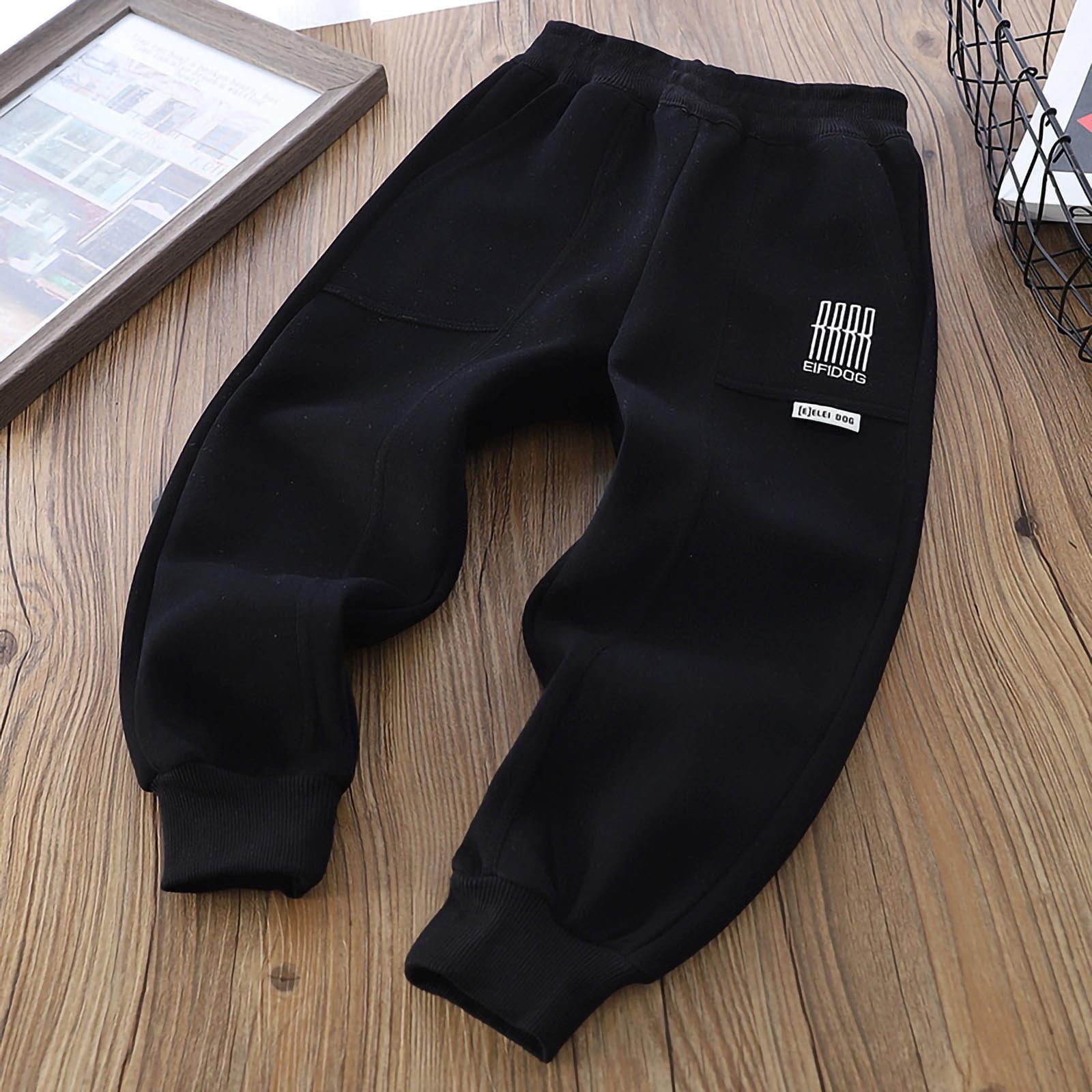 Trupants Big Boys' 7T Black Sweatpants - 100% Polyester, Durable with ...