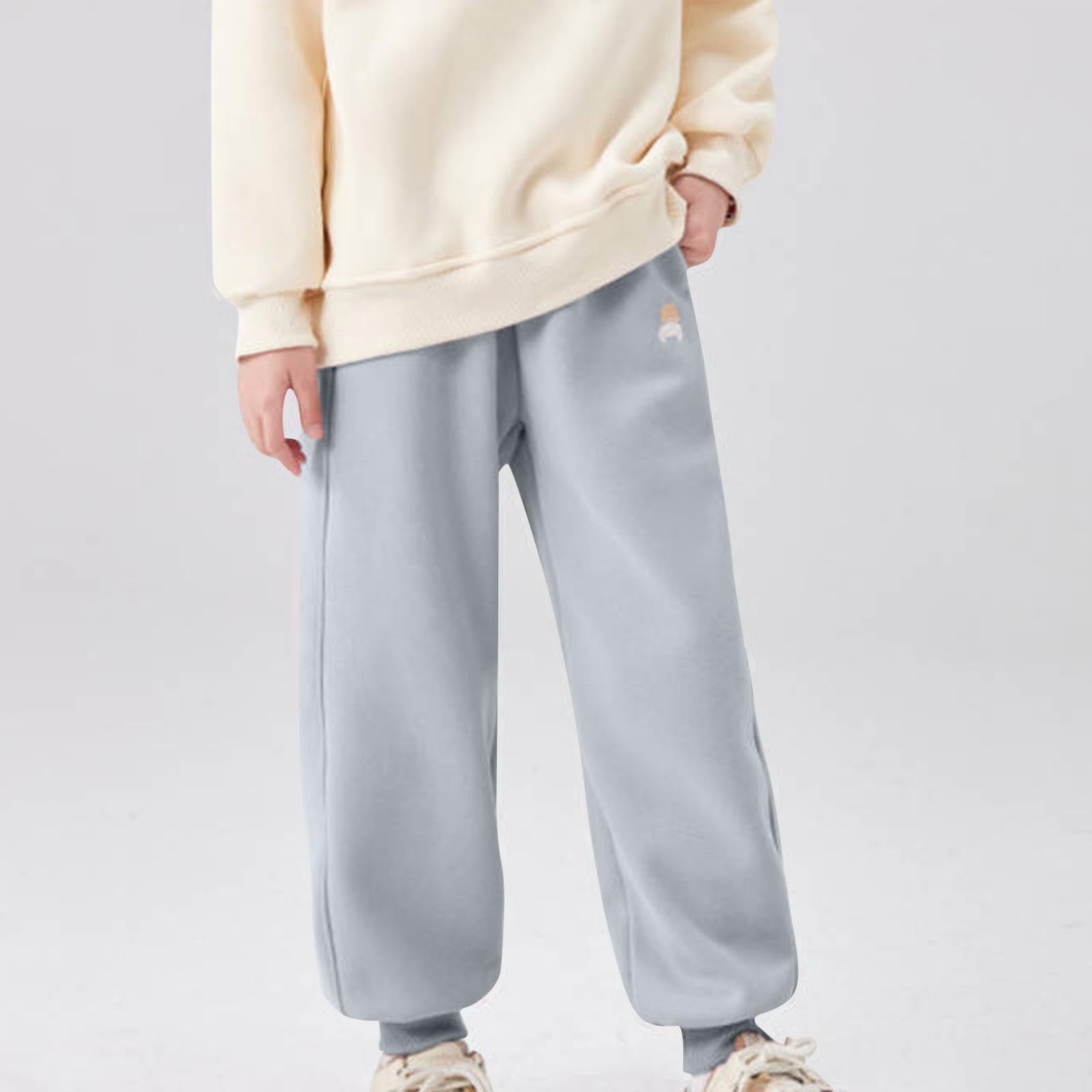 Trupants Girl's Cotton Sweatpants for Girls Kids, Gray, Size 4 T ...