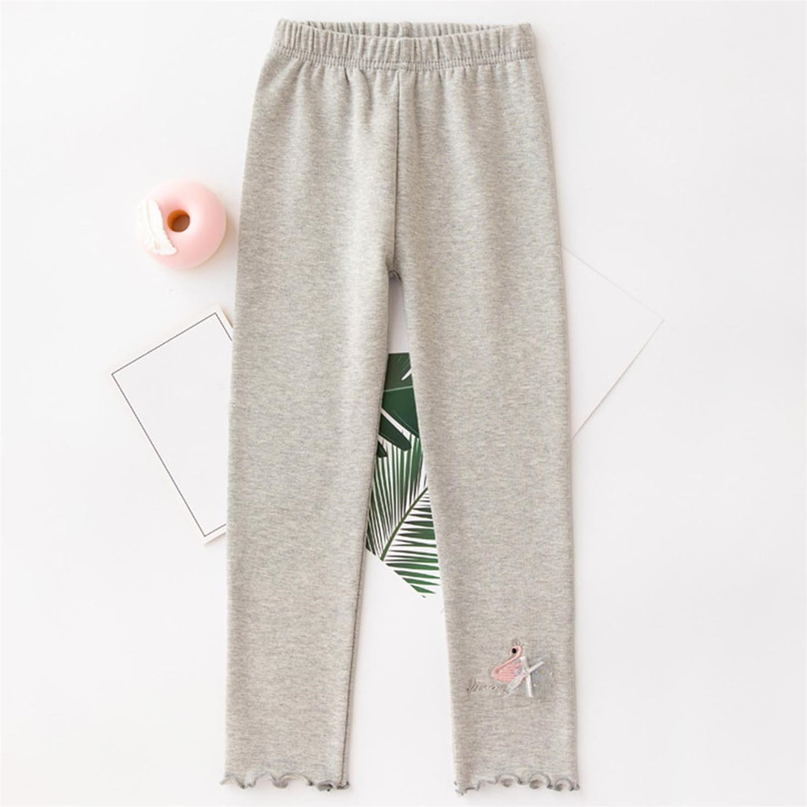 Trupants Girls Long Pants, Girls Cotton for Girls Kids, Gray Size 5 T ...