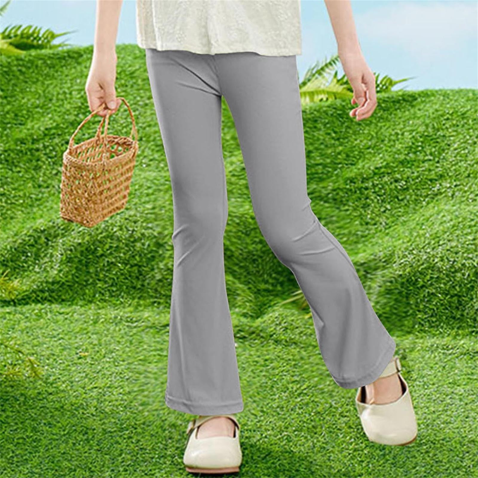 Trupants Girls Long Pants for Girls Kids, Gray Size 12 T, Slim Fit ...