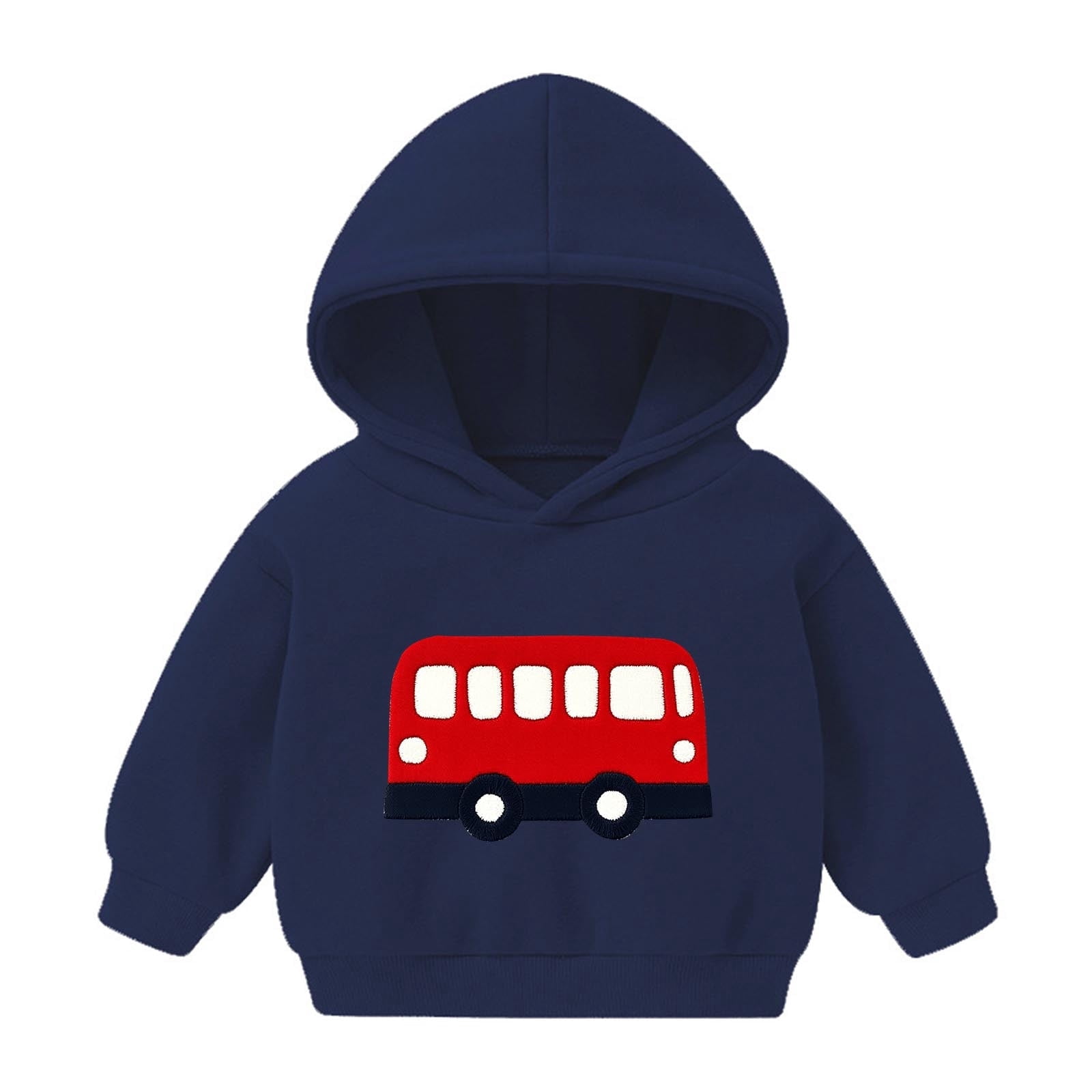 FAIOROI Kids Hoodie Toddler - School Bus Print Polyester Soft Durable ...