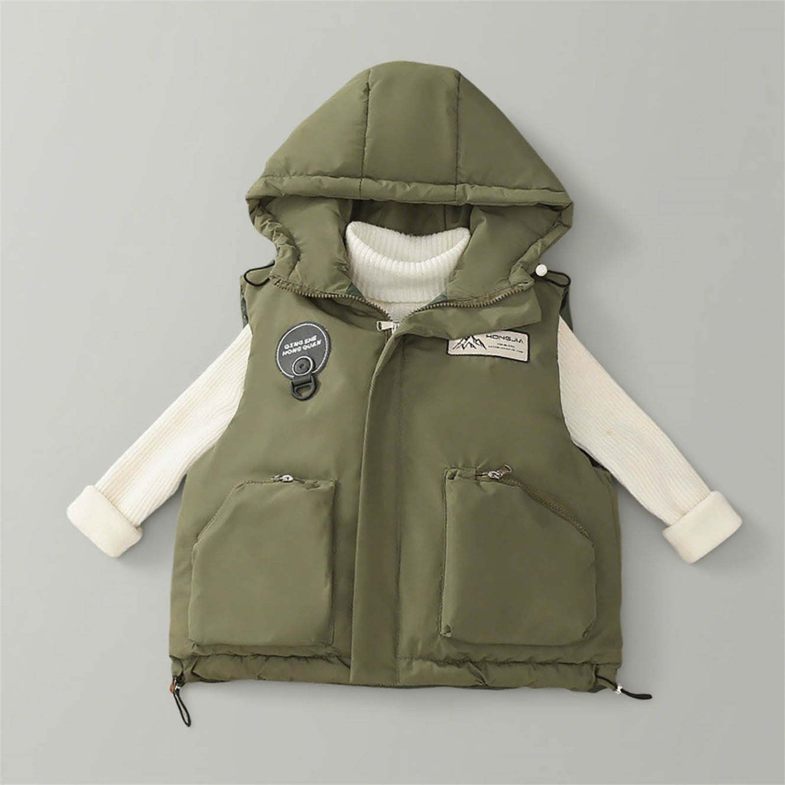 fnnxnal Little Girls Warm Puffer Vest for Fall & Winter - with ...