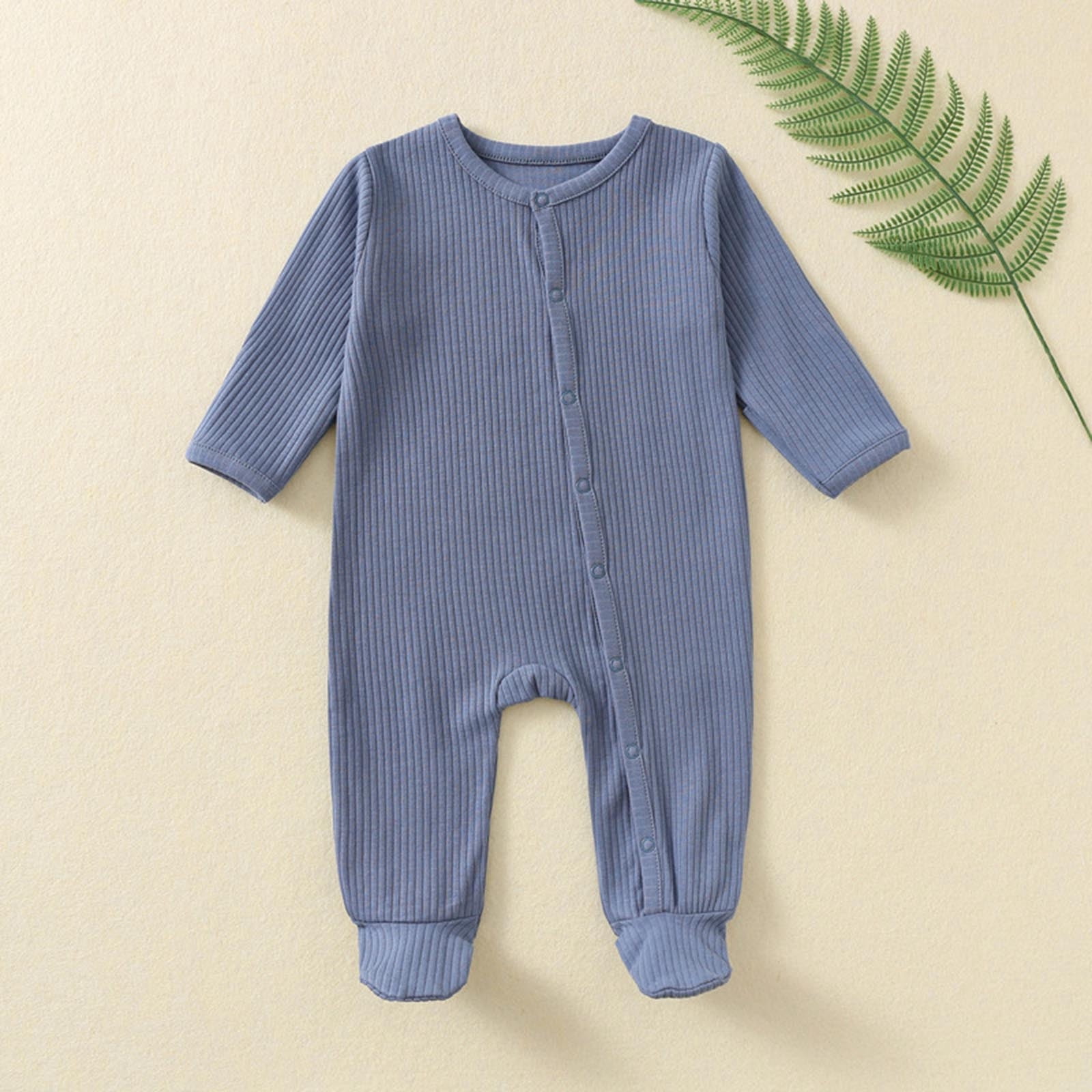 Trupants Newborn Baby Onesie 6 Months - 100% Cotton, Long Sleeve Footed ...