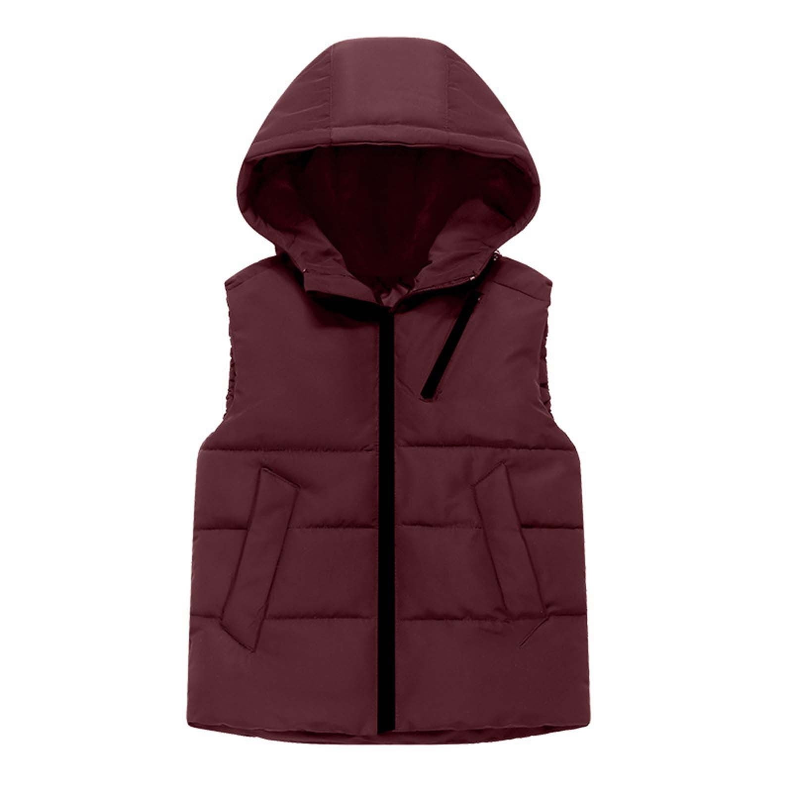 Trupants Toddler 4T Red Hooded Puffer Vest - Warm Quilted, Water ...
