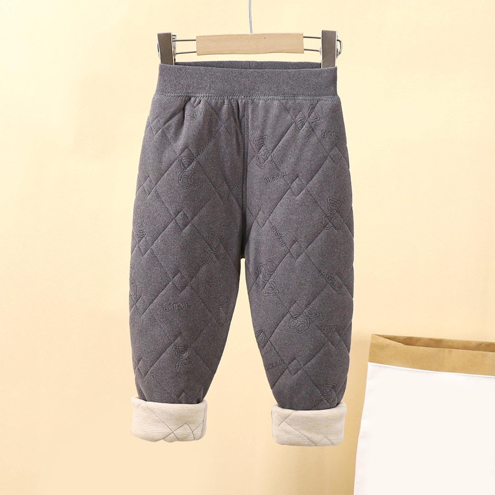 fnnxnal Toddler Quilted Winter Pants - Warm 95% Polyester 5% Spandex ...
