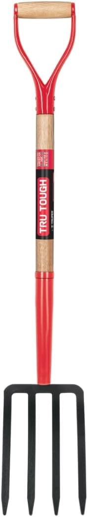 Truper 30293 Spading Fork – 4 Tines, 30 Inch Wood & Steel D-Handle ...