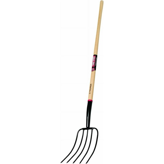 Truper Pro 54-Inch 5-Tine Manure Fork with Long Ash Handle - Durable ...